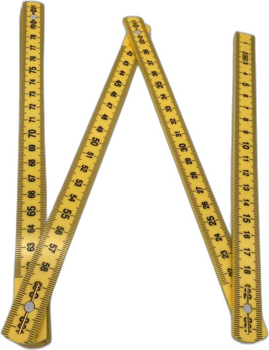 Duimstok - Vouwmeter - 2 meter - Kunststof - 10-delig - Centimeters ...