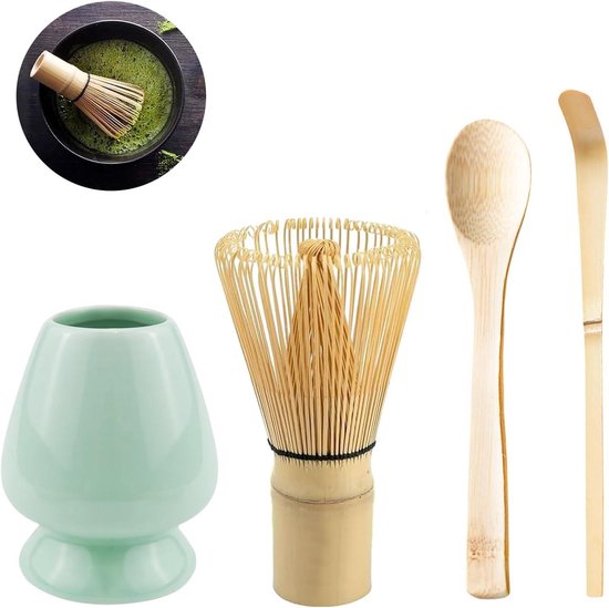 Set of 4 Matcha Broom Spoon Holder and Brush Japanese Accessories for ...