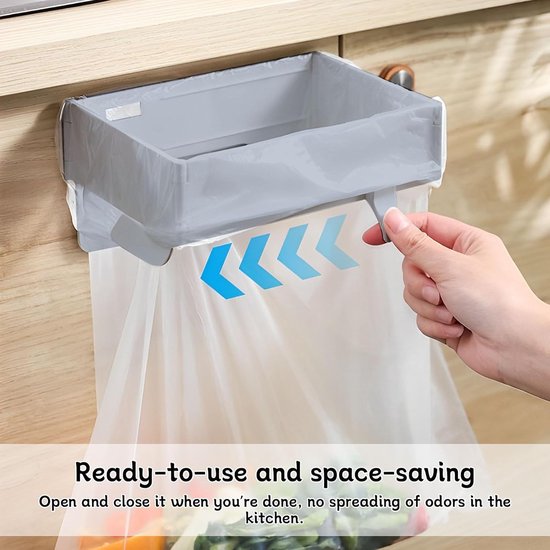 Garbage Bag Holder for Closet - 1 x Hanging Waste Bag Holder with Lid ...