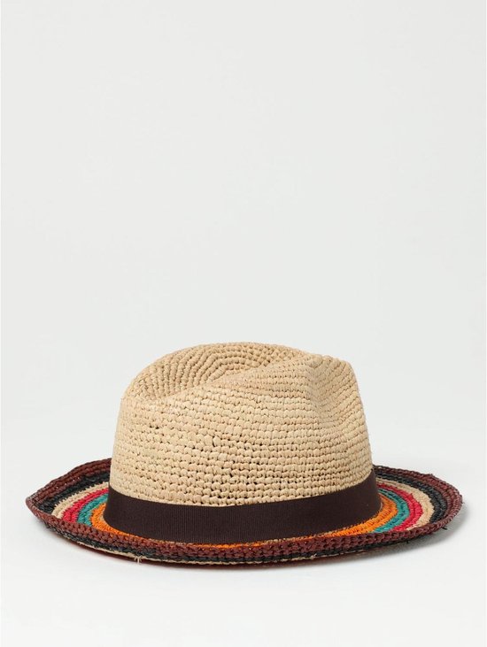 Straw Crochet Fedora Multicolor Band - Brown Hats | bol