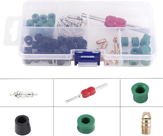 Airconditioning Ventiel Kit 71-delig - Reparatie Tool + Ventielkernen ...
