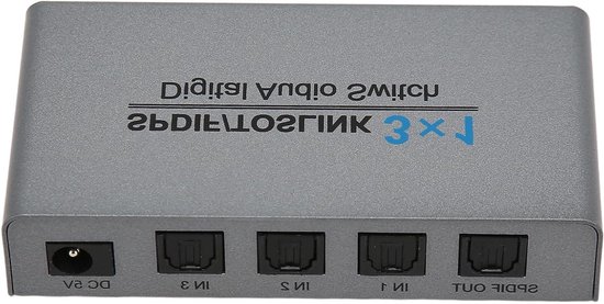 Optische Splitter 3 in 1 - Toslink 3x1 Digitale Audiosplitter met ...