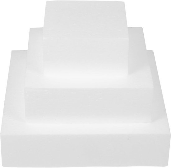 4 Stukken Styrofoam Cake - Rectangular Cake Styrofoam Disc - DIY Cake ...
