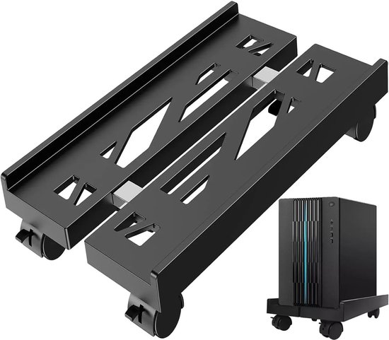 PC Stand Holder Under Desk - PC Roller Cart - Computer Desktop Stand ...