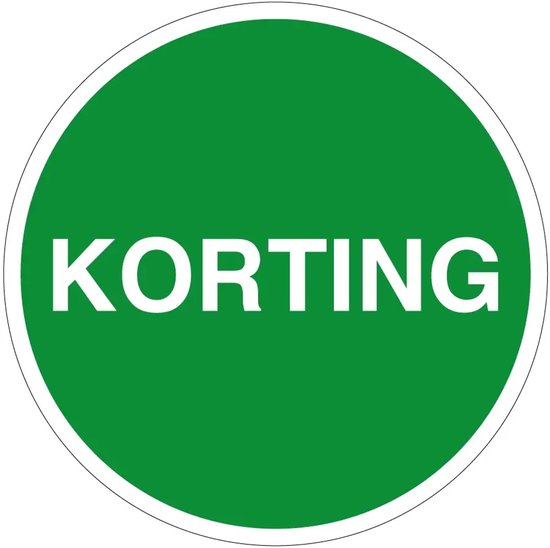 Korting stickers - op vel - 3 cm - 20 stickers per vel | bol