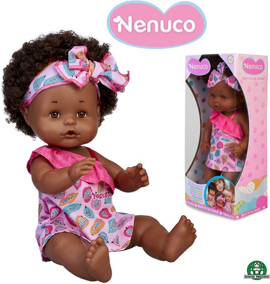 Nenuco - Pop - Getinte Babypop met kroezelhaar | bol