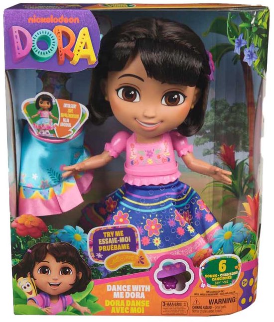 Dora - Dansen met Dora, interactieve dansende pop met 2 rokken ...