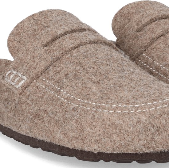 Toni Pons - Genis Heren Pantoffels Gerecycled Vilt Taupe - Maat 41 | bol