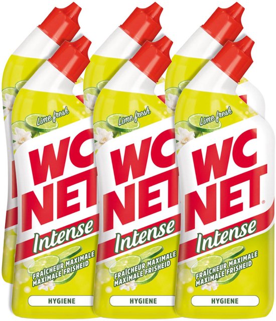 WC NET Intense Toiletreiniger - Lime Fresh - 6 flessen - Voordeelverpakking | bol