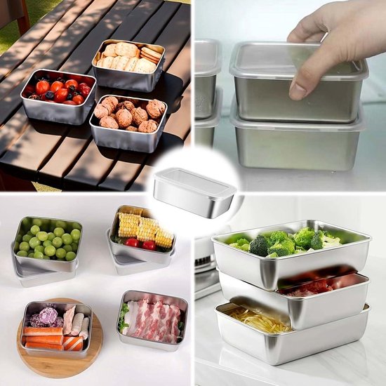 Inovra Plus - Opbergdozen RVS Vershouddozen - Herbruikbare Vriesdozen ...