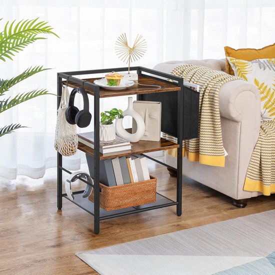 printerstandaard met wieltjes, 3 niveaus printerwagen, met verstelbare ...