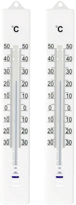 Set of 2 Indoor Analogue Thermometers 18 cm - Accurate Temperature ...