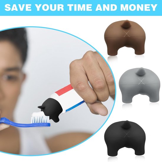 3 stuks tandpastatoppers in de vorm van een poepende hond, siliconen ...