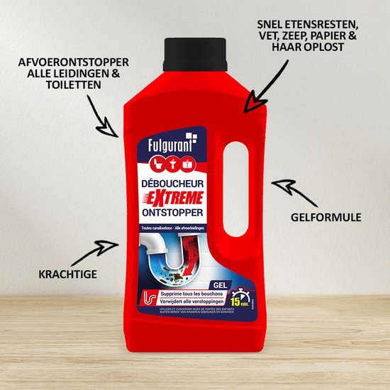 Fulgurant - Déboucheur Extreme - Déboucheur puissant pour canalisations ...