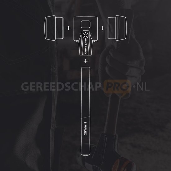 Halder Hamer dop SIMPLEX, TPE-mid, grijs, Ø 40 | bol