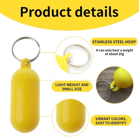 6-delige Drijvende Sleutelhangers - Duiken, Vissen, Zomer ...