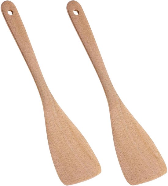 JGS Premium - Lot de 2 spatules en bois - cuillère de cuisine 32 cm ...