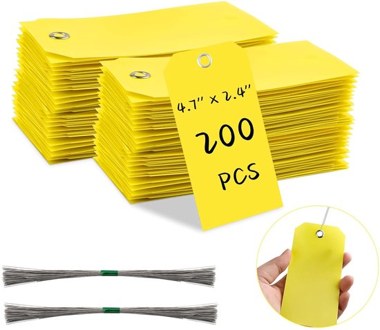 Plastic labels met draad - veelzijdig en waterdicht - set van 200 | bol