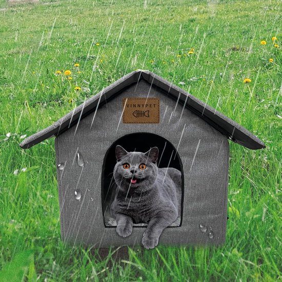 RFWR® Waterdicht Kattenhuis voor Buiten met Pluche Kussen ...