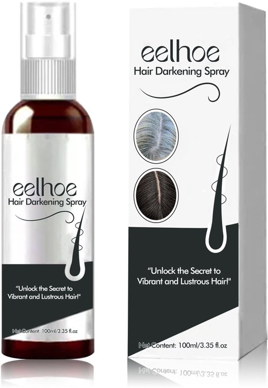 3 stuks haarverdonkerende spray, natuurlijk zwart haar, bedekt wit haar ...