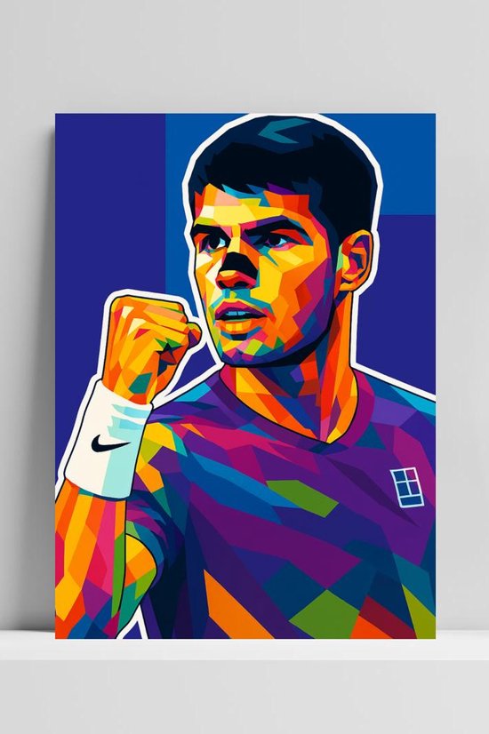 Carlos Alcaraz Poster - Tennis Posters - Sport - Pop Art - Metalen ...