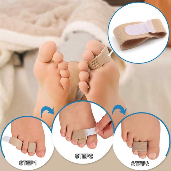Inovra Plus - Set van 8 hamertenen-spreiders en teenbandages voor ...