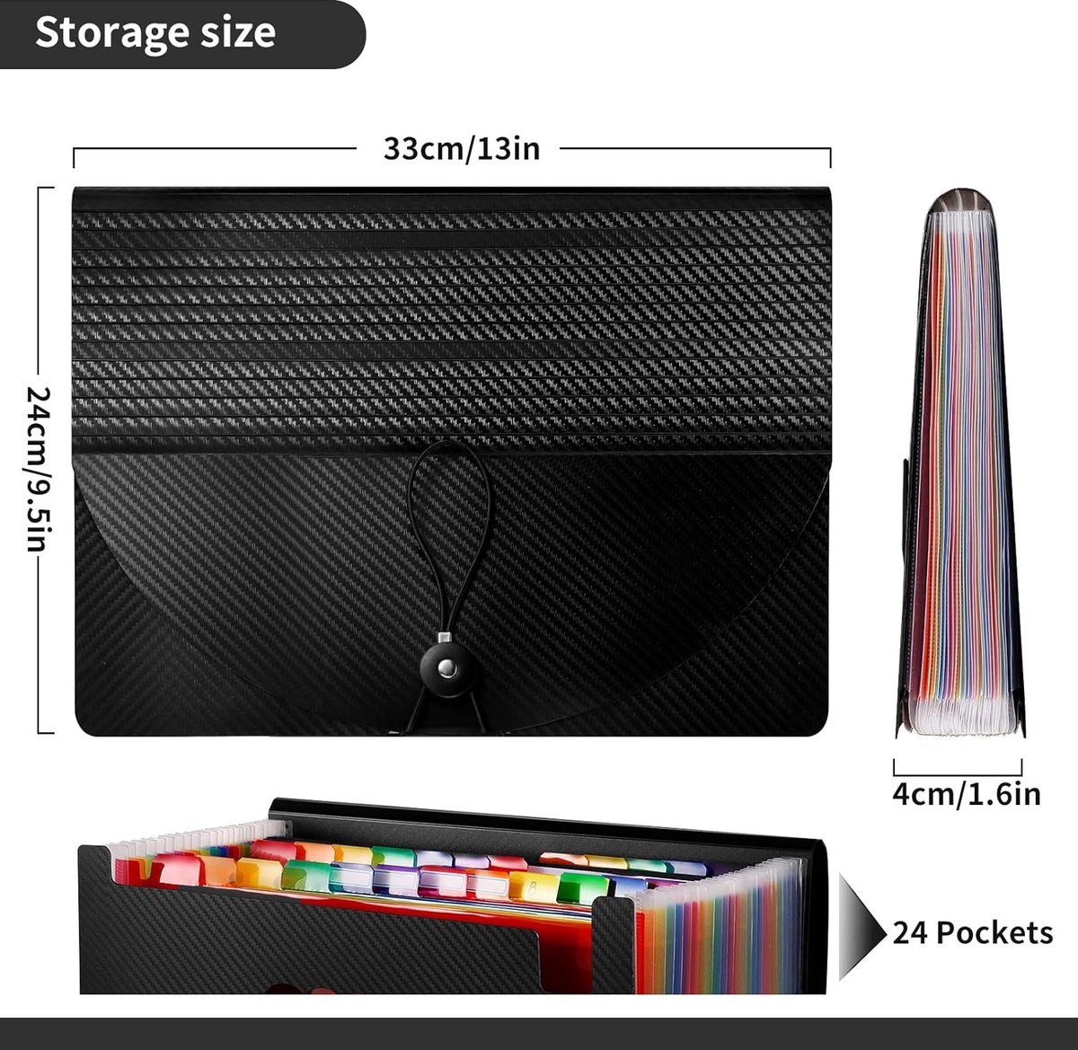 Dossier de documents A4 avec couvercle, dossier éventail, dossier arc ...