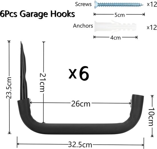 Heavy Duty Garage Storage Haken, Tuingereedschap Opslag Utiltiy Hanger ...