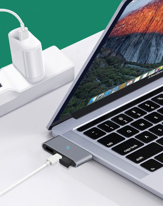 NÖRDIC USBC-HUB12 USB-A naar USB-C Hub - 1xUSB-C PD, 2xUSB-A 5Gbps ...