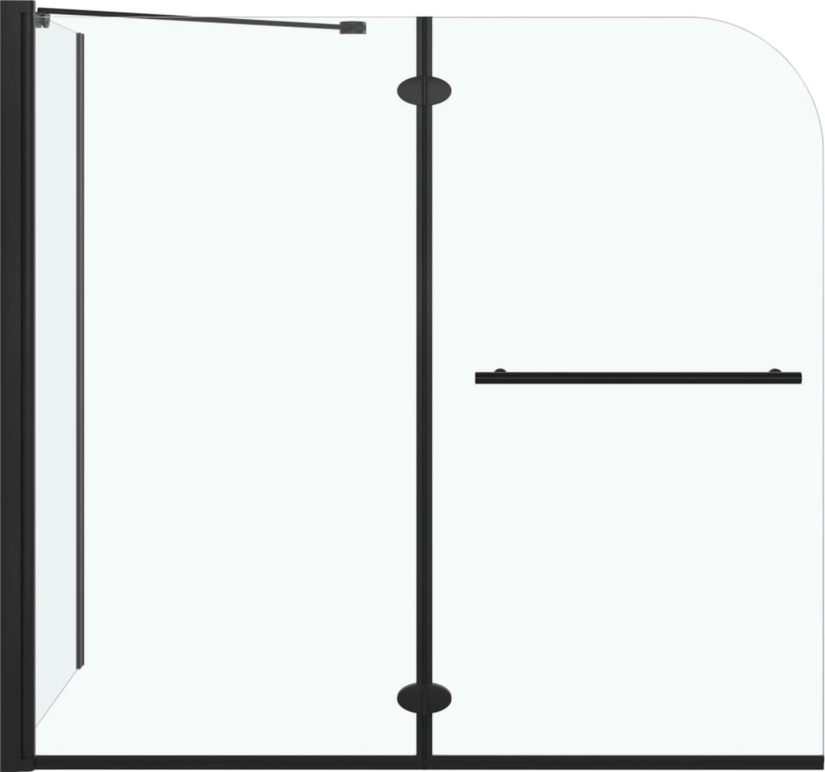 vidaXL Douchecabine - Zwart - 120 x 68 x 130 cm - Met ESG zijpanelen ...