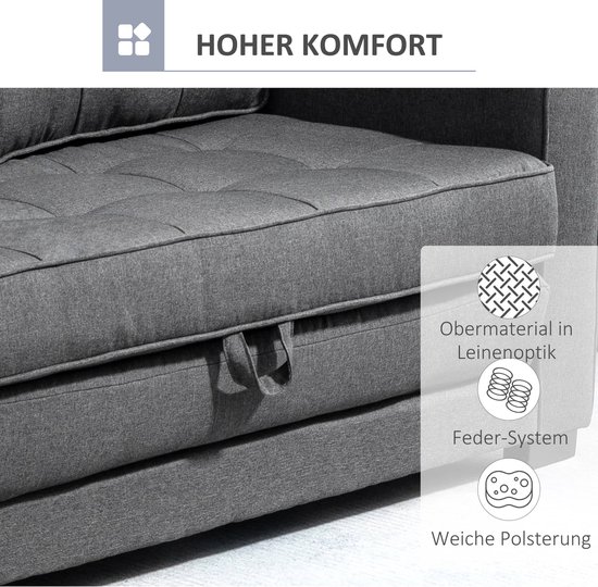 Slaapbank - ComfortLiving - Stijlvol design - Compact - Grijs | bol