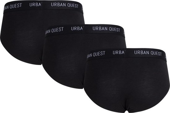 URBAN QUEST Bamboe Heren Slips - 3-pack - Zwart | bol