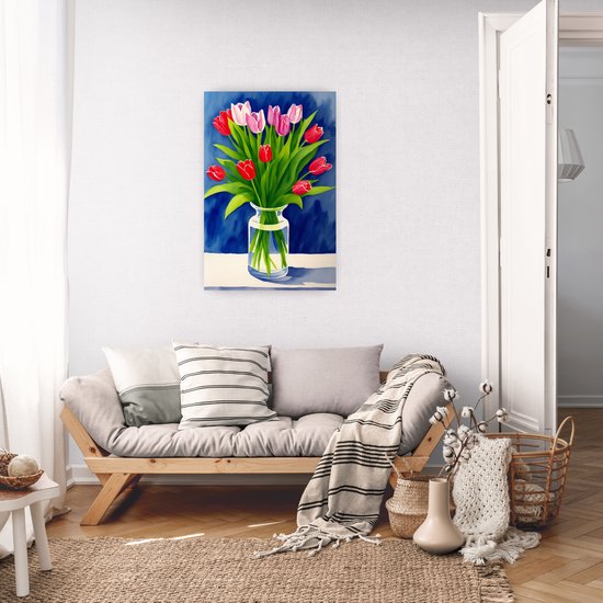 Rode Tulpen poster 40x60 cm - Poster - Stilleven posters - Bloemen in ...