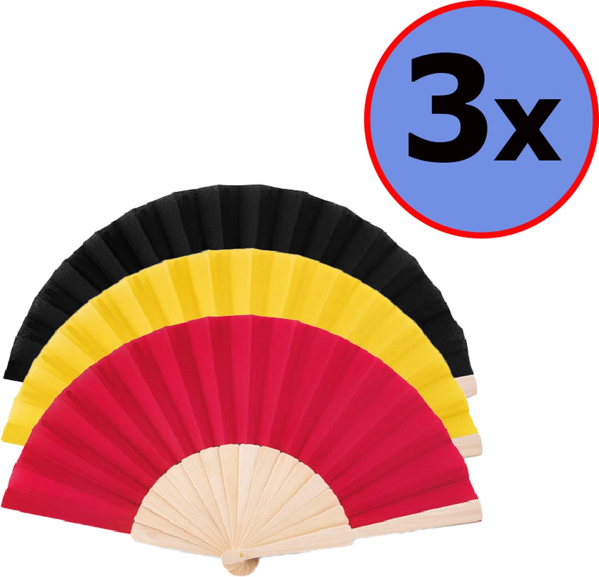 Handwaaier - 3 stuks - Festival Waaier - Spaanse Waaier - Chinese ...