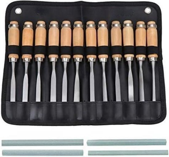 Houtsnijset - Houtsnijden - Houtsnijmes - Lepelmes - 12-in-1 ...