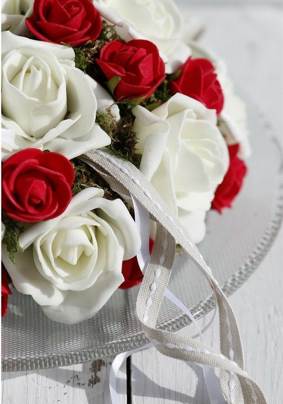 Ideas4seasons Decoratie roosjes foam - bosje van 12 - rood - Dia 2 cm ...