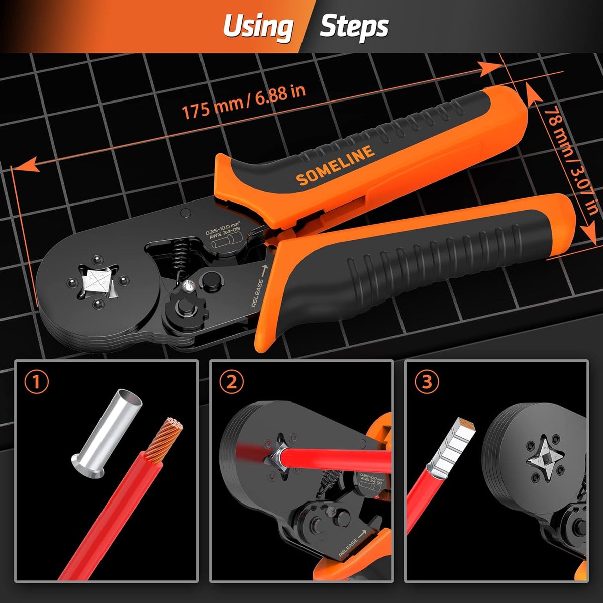 Pince à sertir avec Set de 9 types de viroles non isolées, Kit d'outils de sertissage... | bol