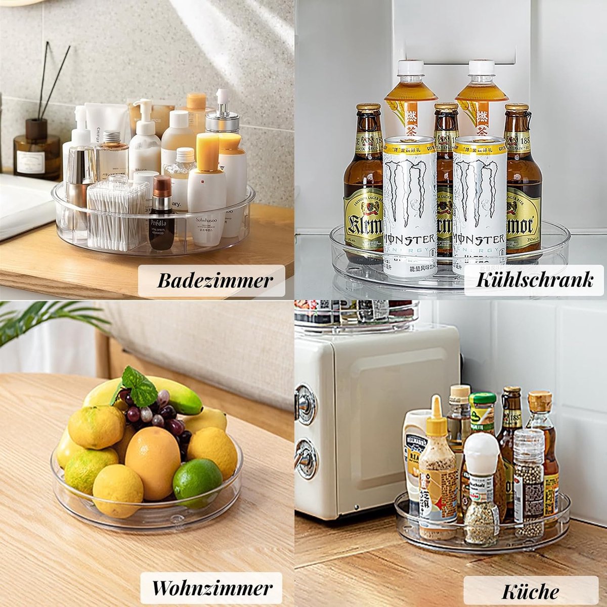 Draaitafel Kast Organizer Lazy Susan Draaiplateaus keuken kruidenrek 23 ...