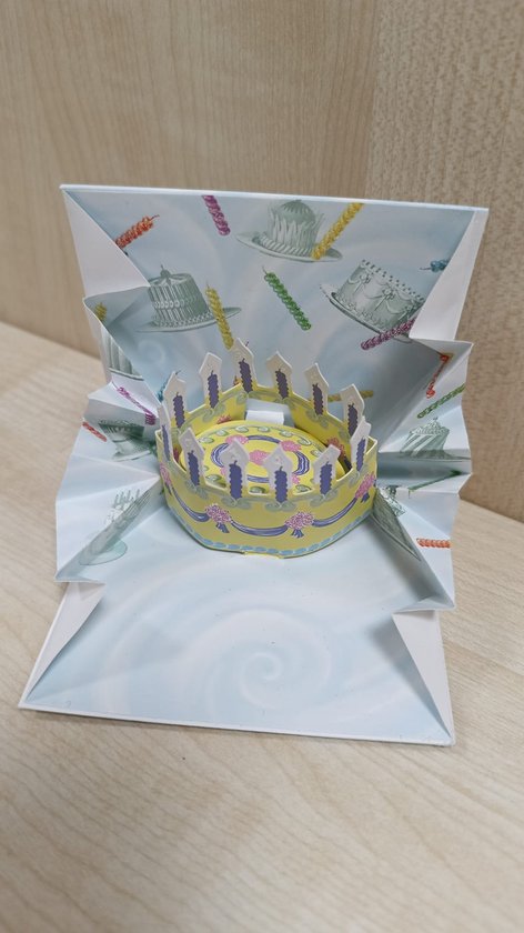 Trinkets, kaarten, Mini Pop-Up kaart, taart, feest | bol