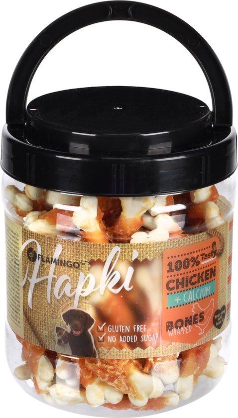 Flamingo Hapki - Snack Honden - Hapki Calciumbeen Met Kip 650gr | bol