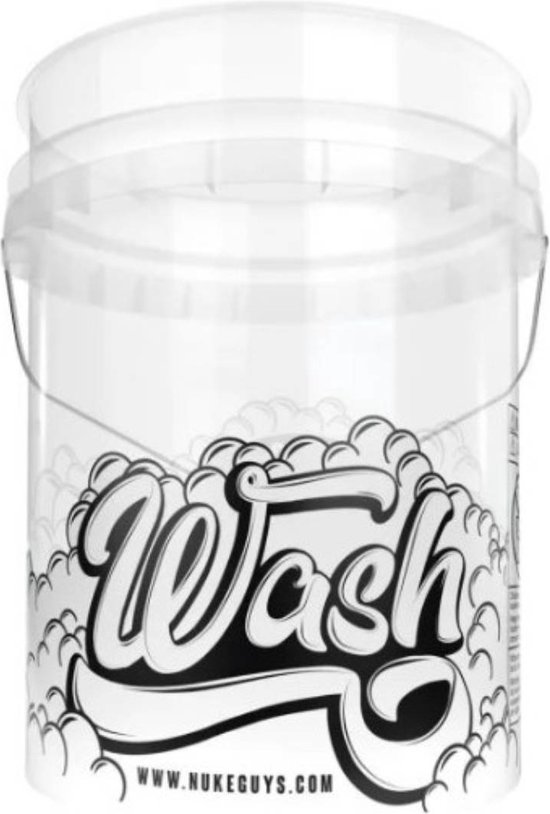 Nuke Guys Grit Guard Emmer Transparant Wit Wash + Logo 20 Liter | bol