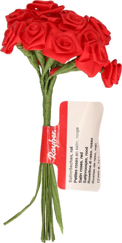 2x Rode roosjes van satijn 12 cm | bol