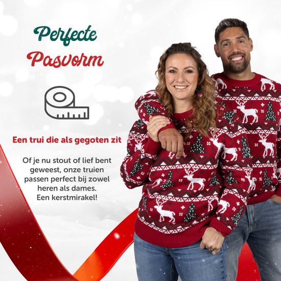 Foute Kersttrui Dames & Heren - Christmas Sweater "Gezellig Kerst Rood ...