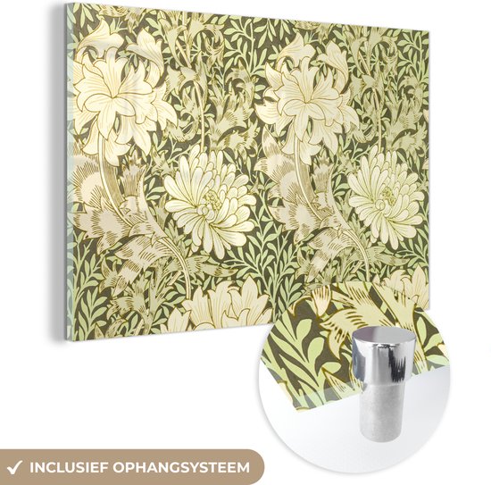 MuchoWow® Glasschilderij 60x40 cm - Schilderij acrylglas - Rozen ...
