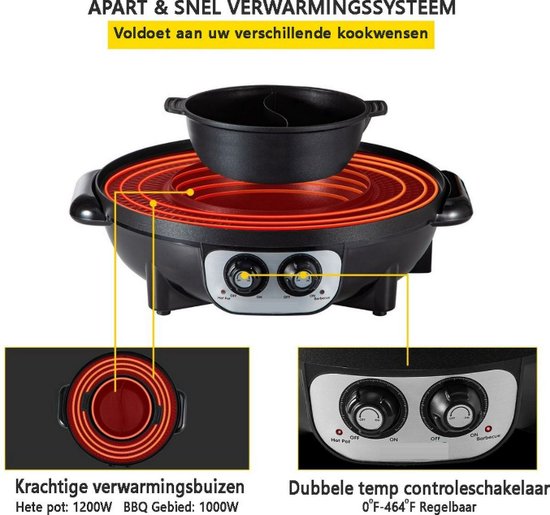 Velox Koreaanse Bbq - Hotpot - Hotpot Electrisch - Korean Bbq ...
