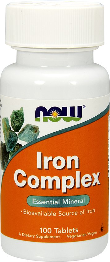 Iron Complex 100 Tablets - NOW | bol