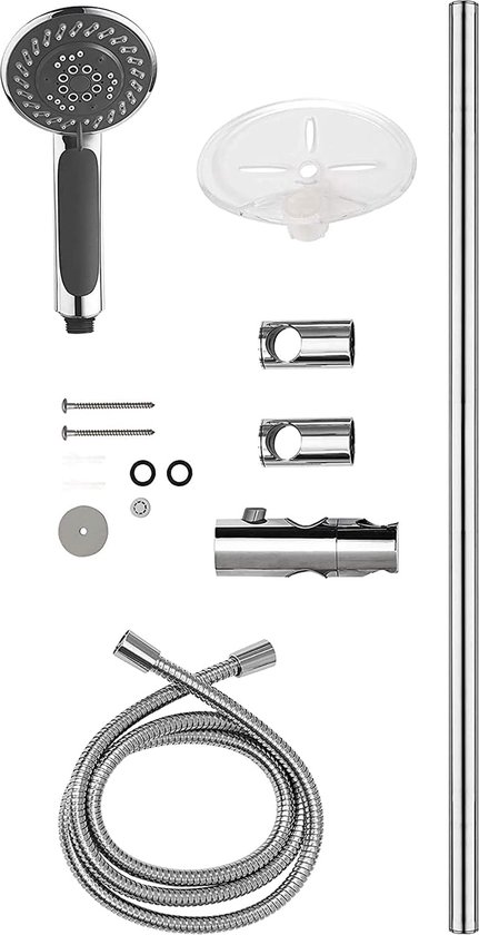 Douche set van chroom met 5 straaldiktes DOCCE - voor douche en ...