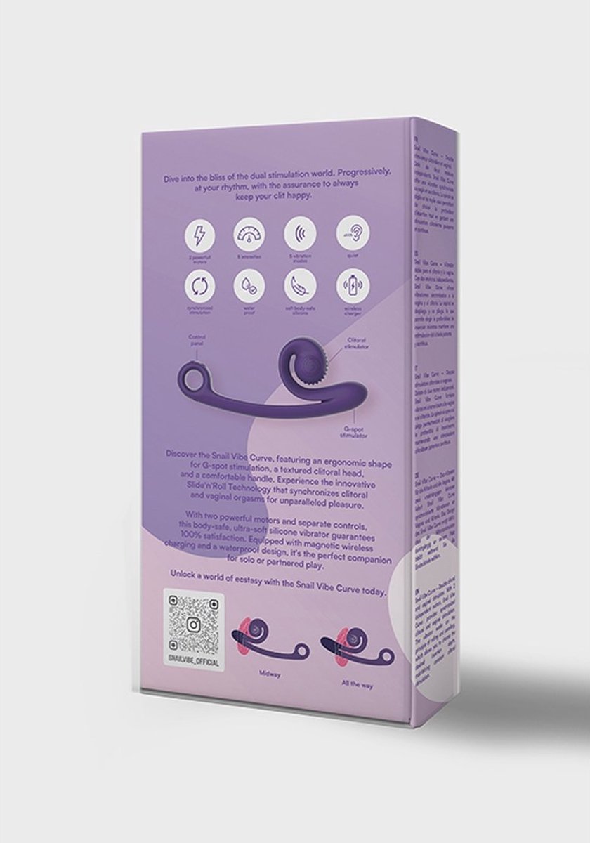 Snail Vibe Curve Duo Vibrator - Paars | bol