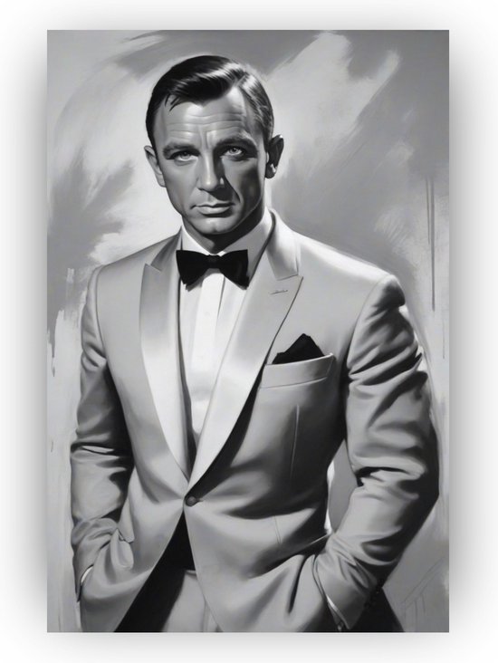 James Bond poster - James Bond - Film poster - Zwart wit poster ...