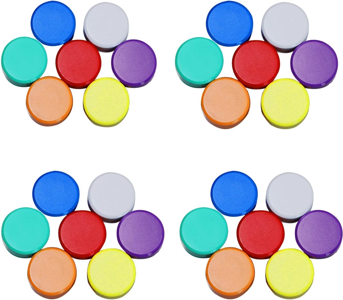 40 stuks magneten in 10 kleuren, koelkastmagneet, magneten voor ...